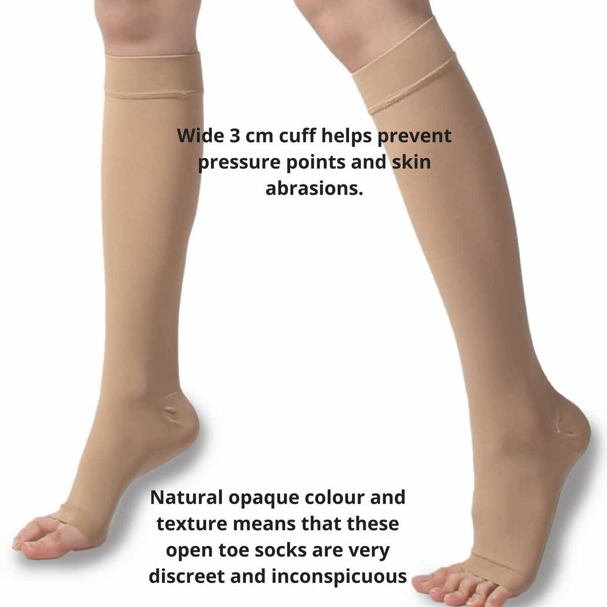 Buy your Knee-High Opaque Open Toe Compression Stockings online – TXG ...